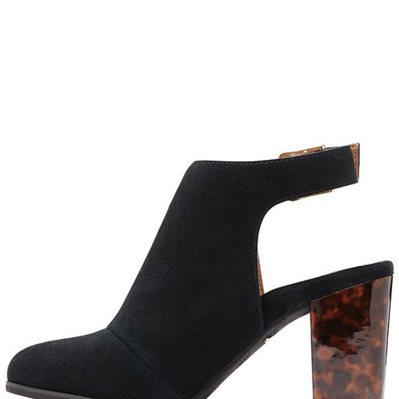 Vionic | Shoes | Vionic Lacey Tortoise Black Heel Suede Booties New ...